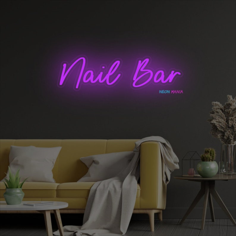 Nail Bar Neon Sign Nail Salon Led Neon Beauty Salon Led | Etsy