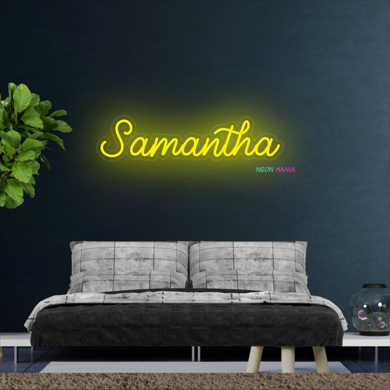 Samantha Name Neon Sign Samantha Led Neon Sign Custom Name | Etsy