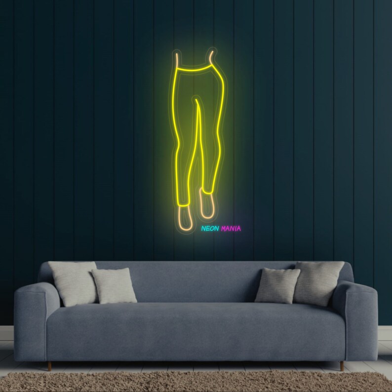 Leggings Neon Sign, Cloth Neon Sign, Tight-fitting Stretch Pants Led ...