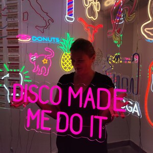 Disco Made Me Do It Neon Sign, Disco Made Me Do It Neon Led Light Sign ...