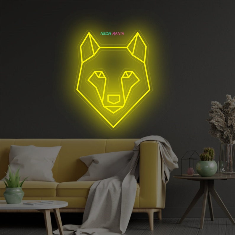 Wolf Neon Sign Wolf Head Lights Wild Animal Led Sign - Etsy