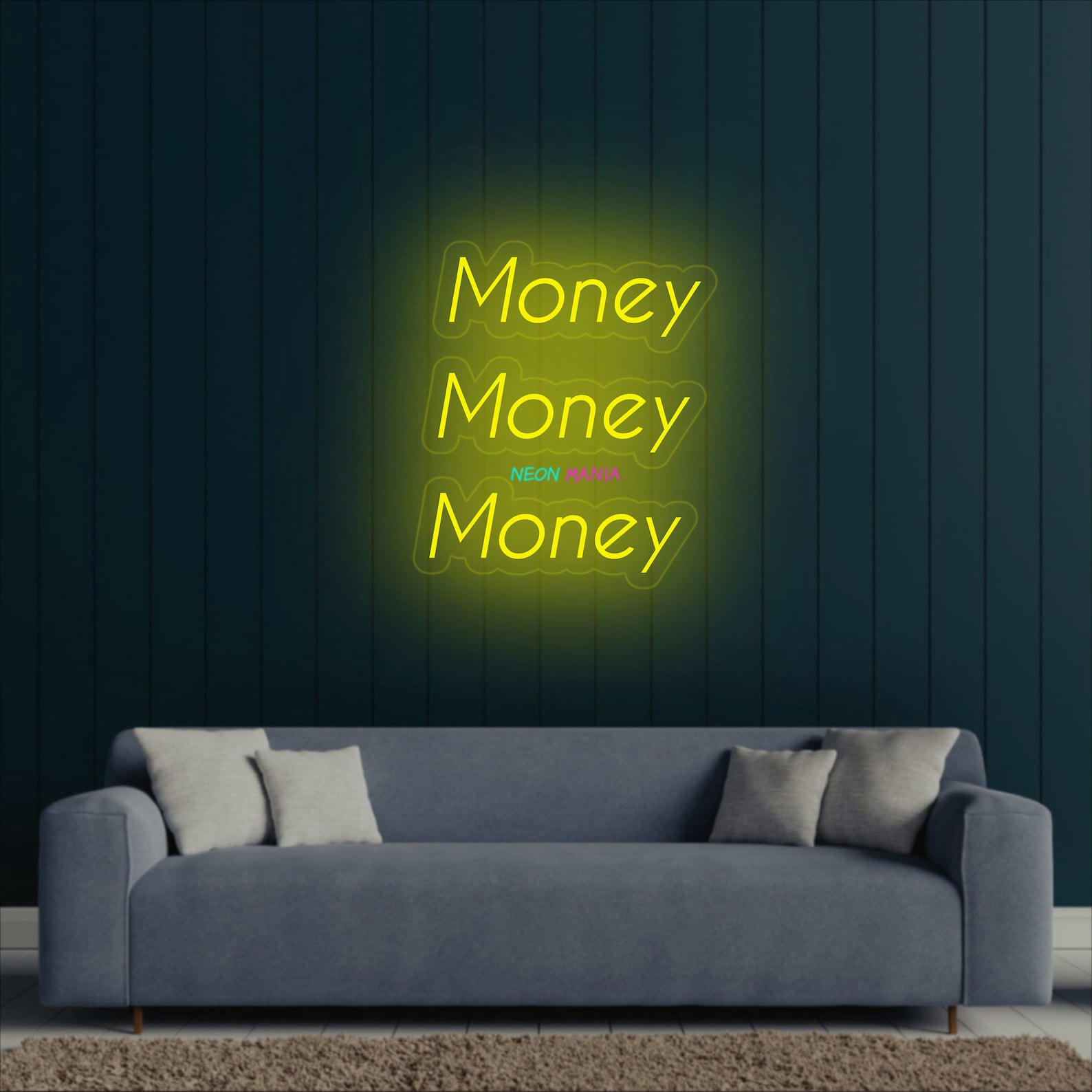 Money Money Neon Sign, Custom Led Light up Sign for Office Bedroom ...