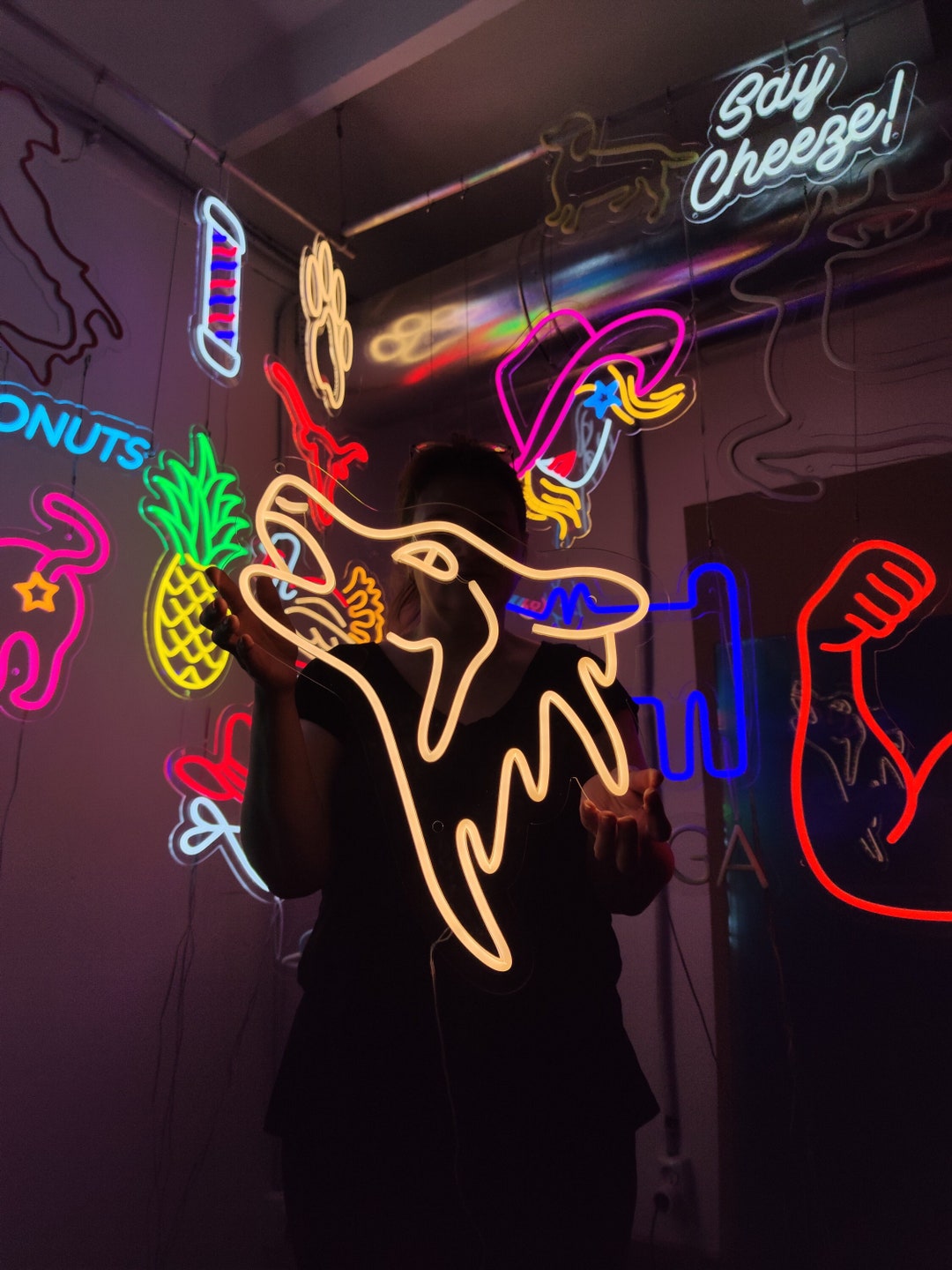 Wolf Neon Sign, Wolf Head Lights, Wild Animal Led Sign, Howling Wolf ...