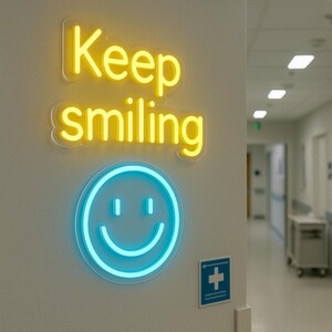 Keep Smiling Neon Sign. Dental Clinic Led Decor. Dentist Neon Light - Etsy