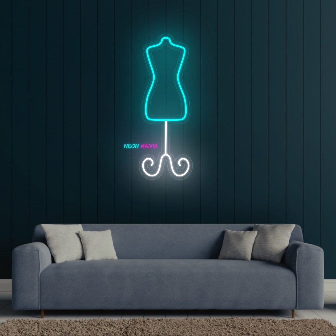 Mannequin Neon Sign, Woman Dummy Neon, Led Lights Sign for a Clothing ...