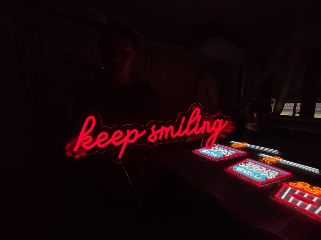 Keep Smiling Neon Sign, Medicine Led Light, Dentist Neon Light Wall ...