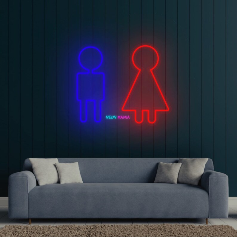 Toilet Neon Sign WC Signs Led Neon Custom Toilet Symbol Led - Etsy