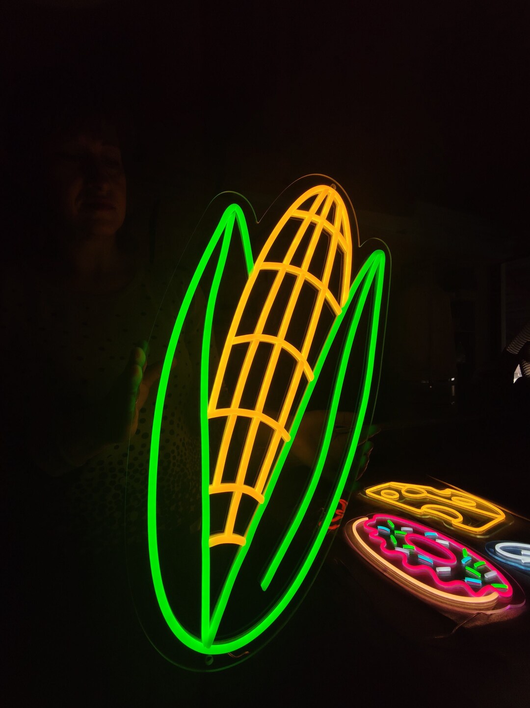 Corn Neon Sign, Vegetables Neon Light, Plant Corn Led Light, Custom ...