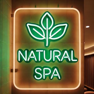 Custom Beauty Salon Neon Sign. Hand and Foot Spa, Natural Spa, Facials ...