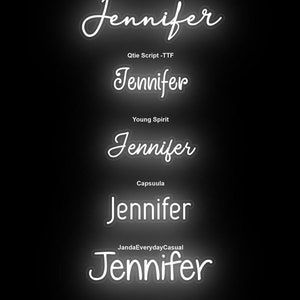 Jennifer Name Neon Sign, Jennifer Led Neon Sign, Custom Name Neon Sign ...