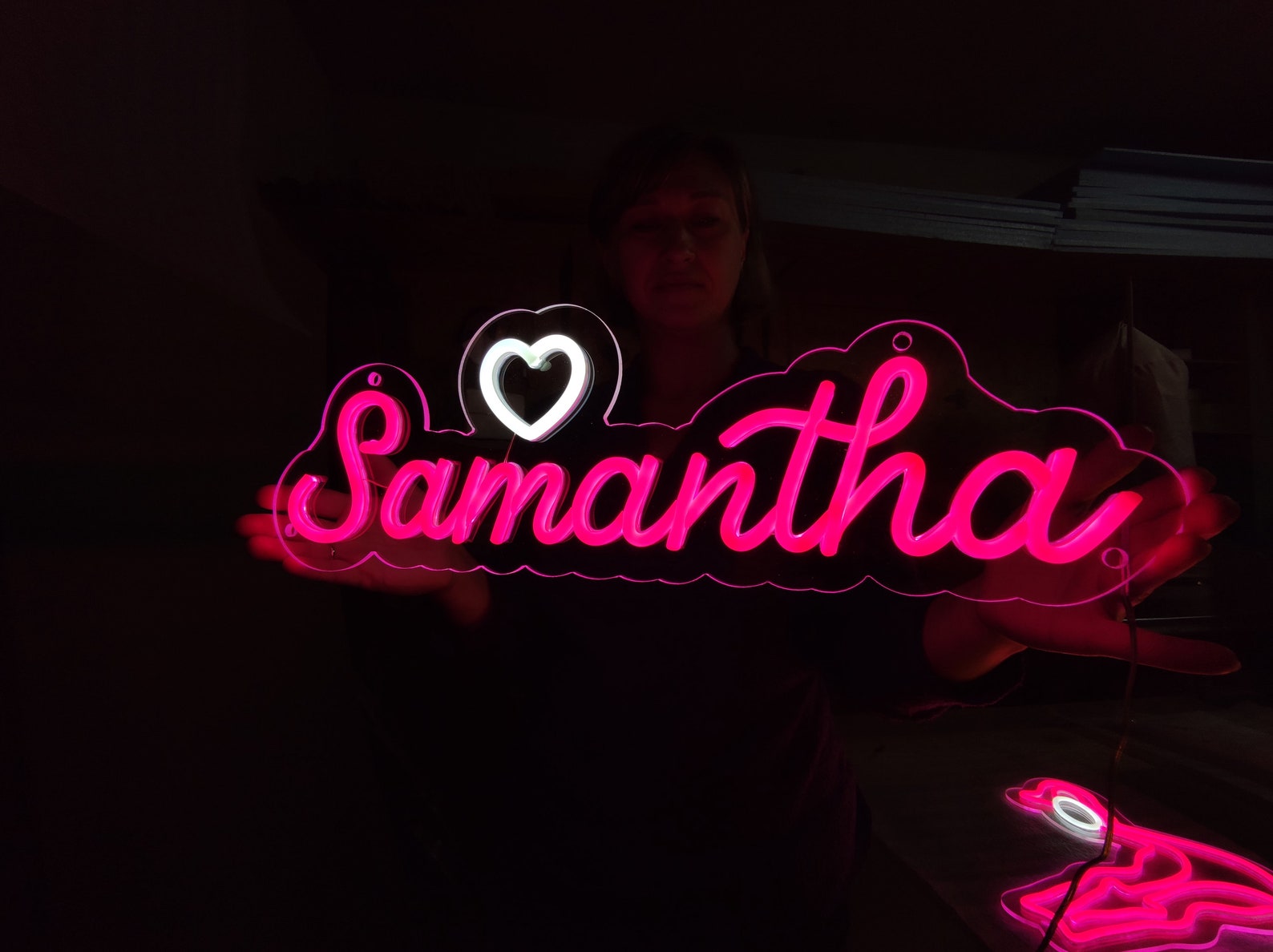 Samantha Name Neon Sign Samantha Led Neon Sign Custom Name - Etsy
