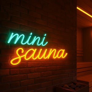Sauna Neon Sign. Wellness Center Led Sign. Saunas and Baths Neon Decor ...