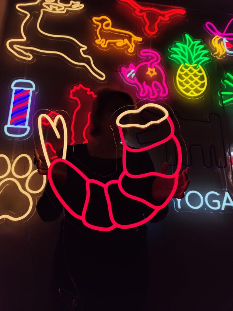 Shrimp Neon Sign: Light up Your Seafood Restaurant - Etsy