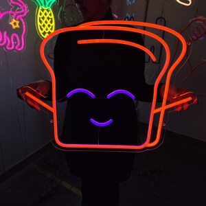 Toast Neon Sign, Bread Led Light Sign, Led Dining Room Decor, Bakery ...