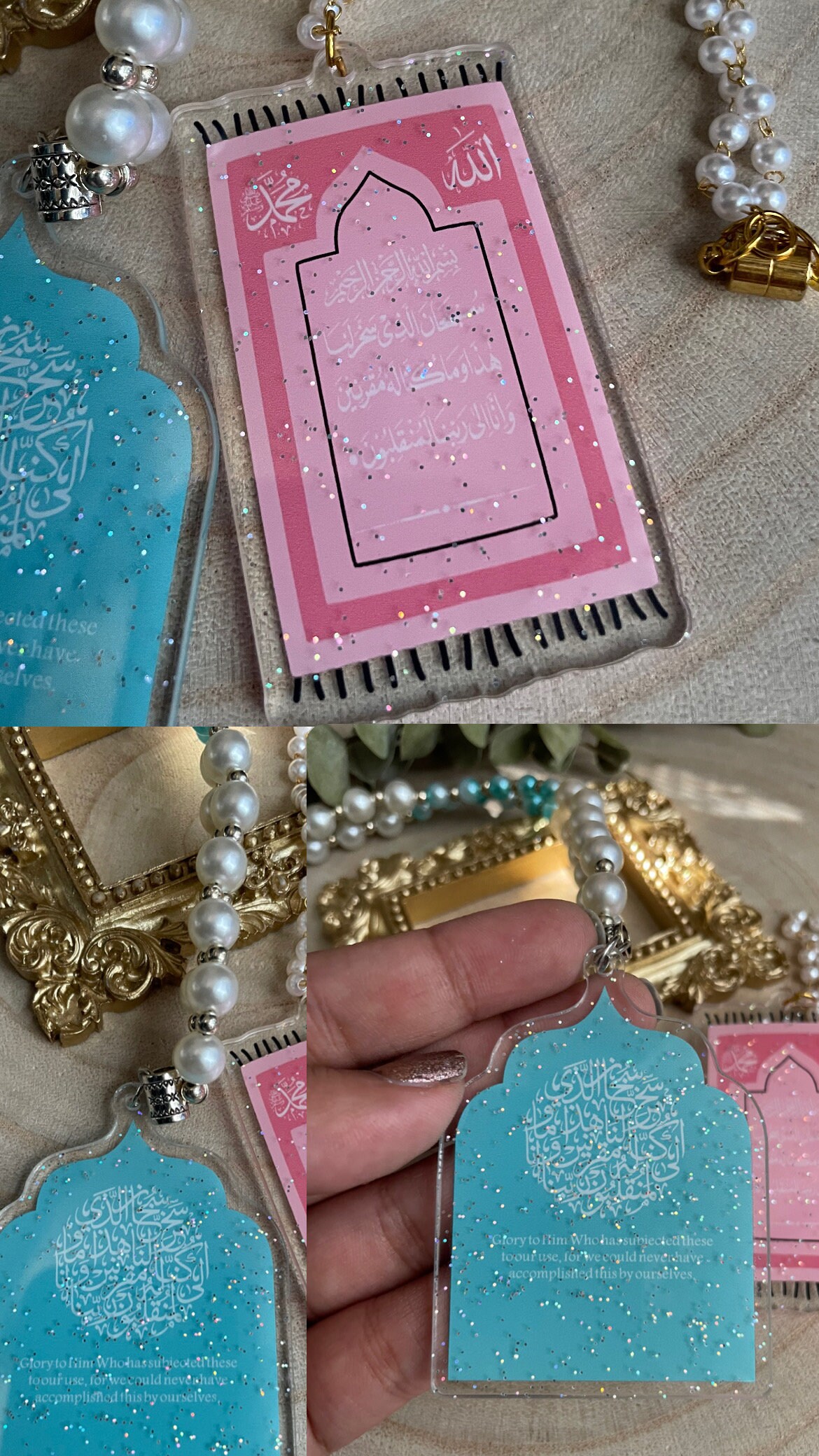 Travel Dua Islamic Car Hanging | Islamic Keychain Acrylic Car Hanging ...