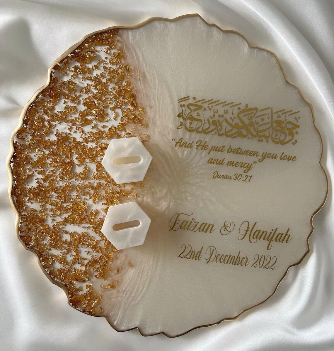 Handmade Personalized Wedding Resin Tray Engagement Tray - Etsy