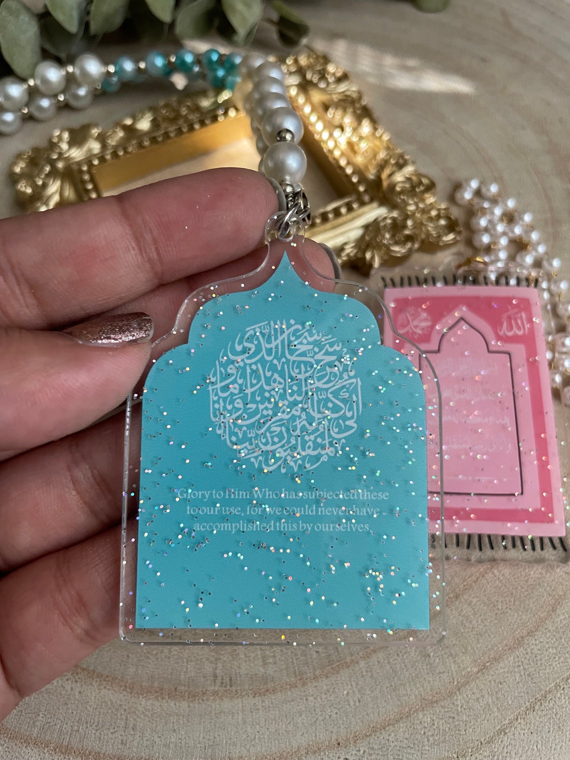 Travel Dua Islamic Car Hanging | Islamic Keychain Acrylic Car Hanging ...