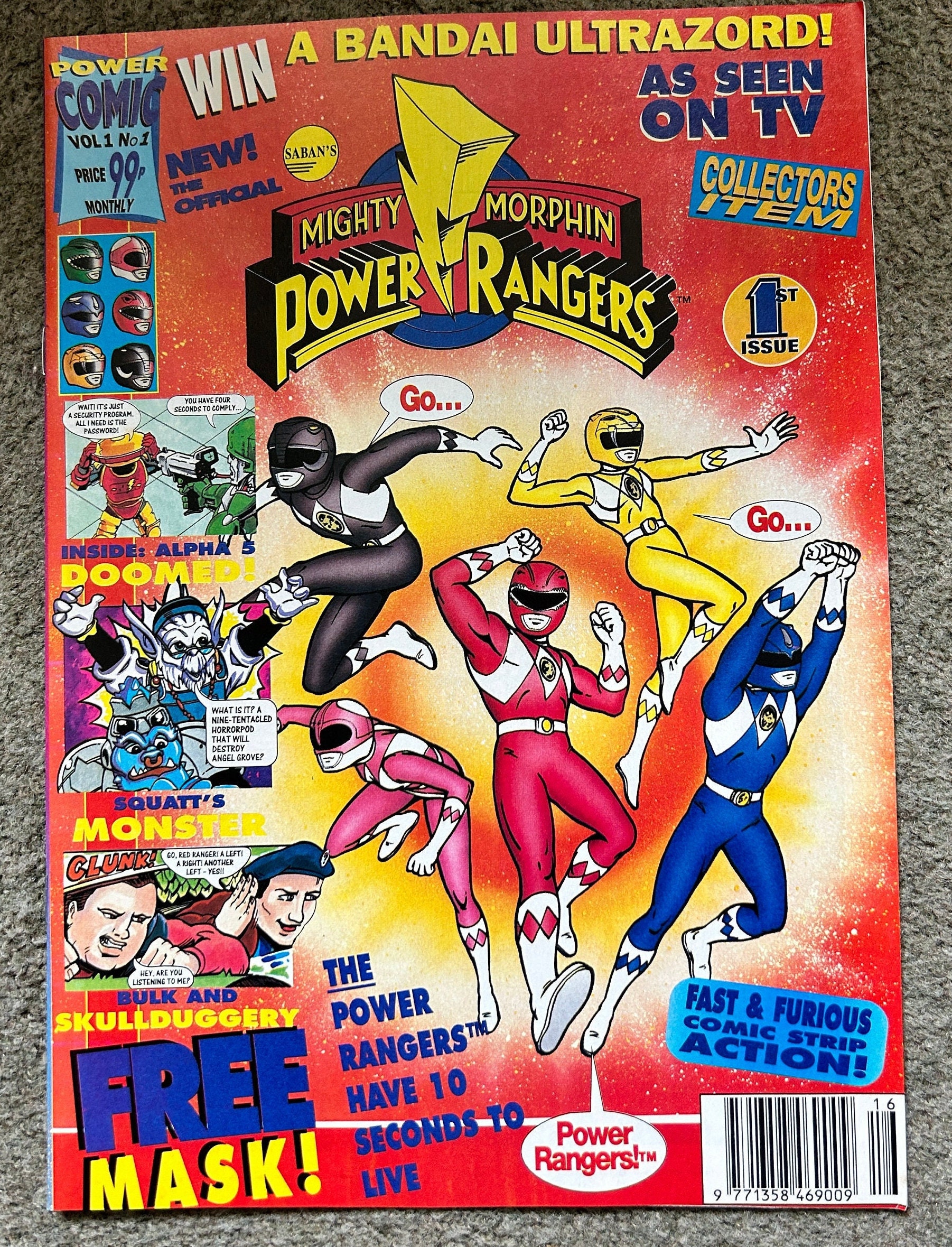 1995 Very Rare Vintage Power Rangers Power Comic No. 1 Northern & Shell ...
