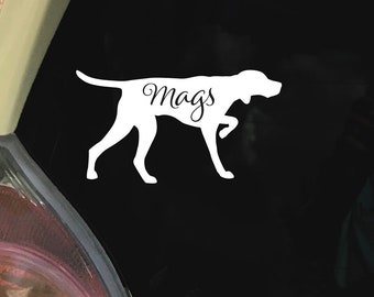 Pointer on Board Car Window Sticker English Dog Sign Decal - Etsy UK