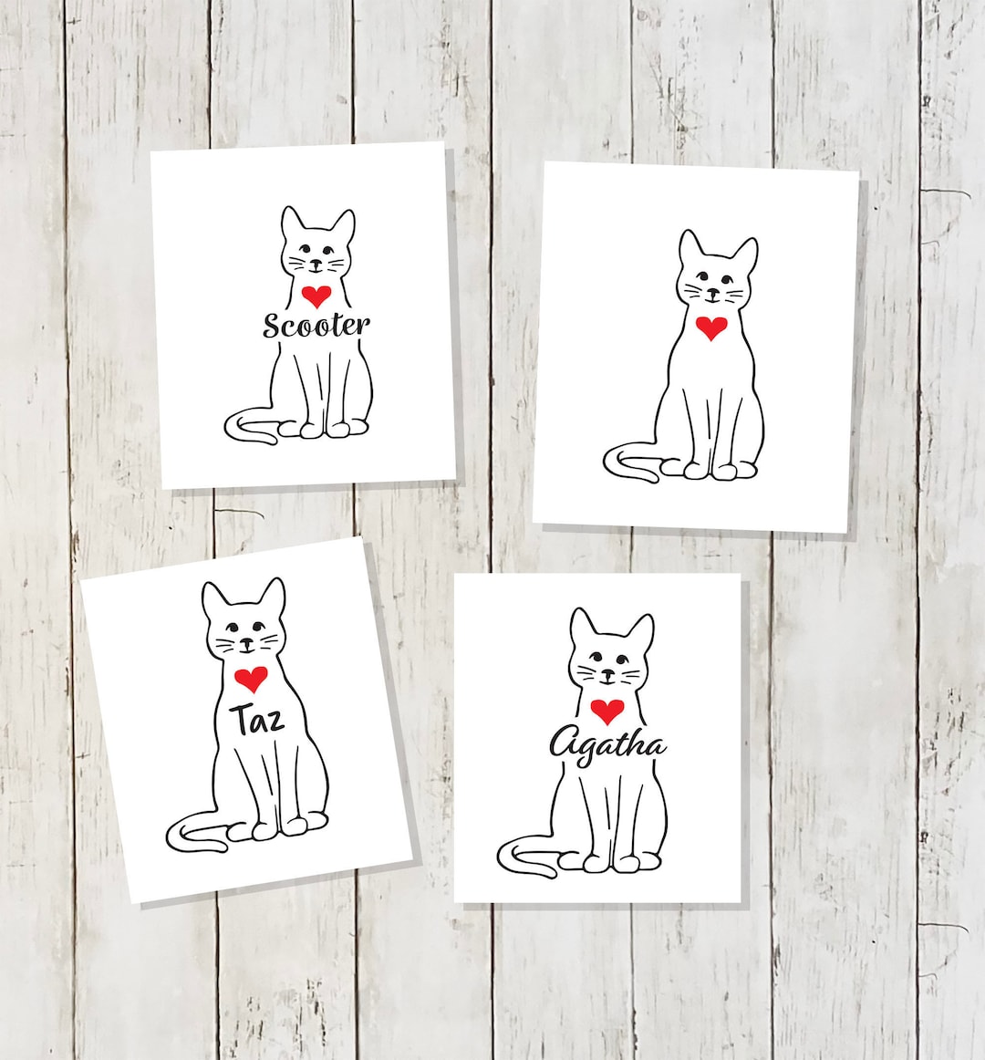 Personalized Cat Decal, Cat Love Decal, Cat Lover Sticker - Etsy