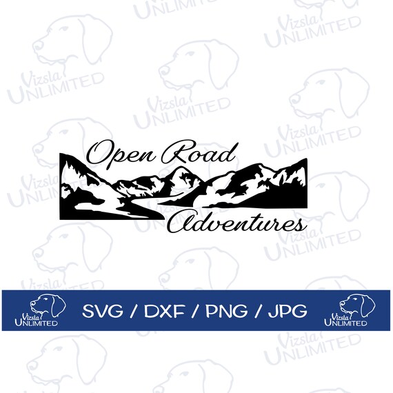 Open Road Mountains File SVG DXF cut or clip art file | Etsy