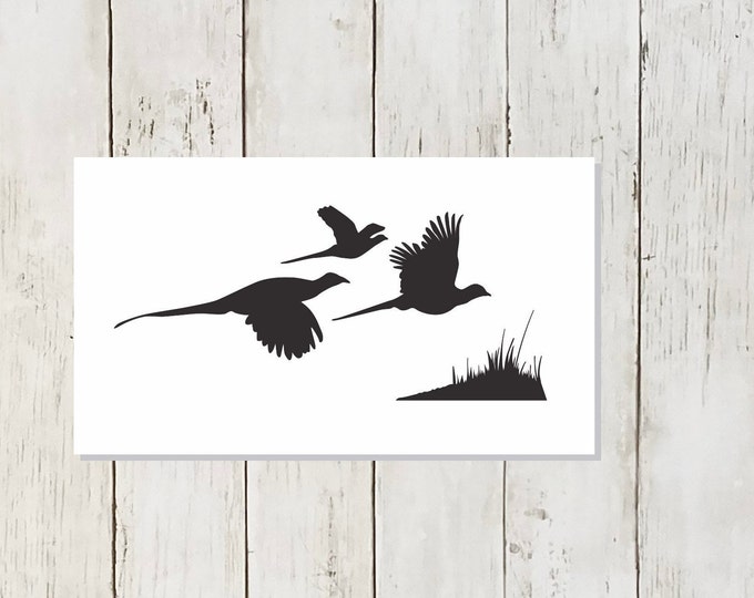 Pheasants in Flight Decal, Pheasant Hunting Decal - Etsy