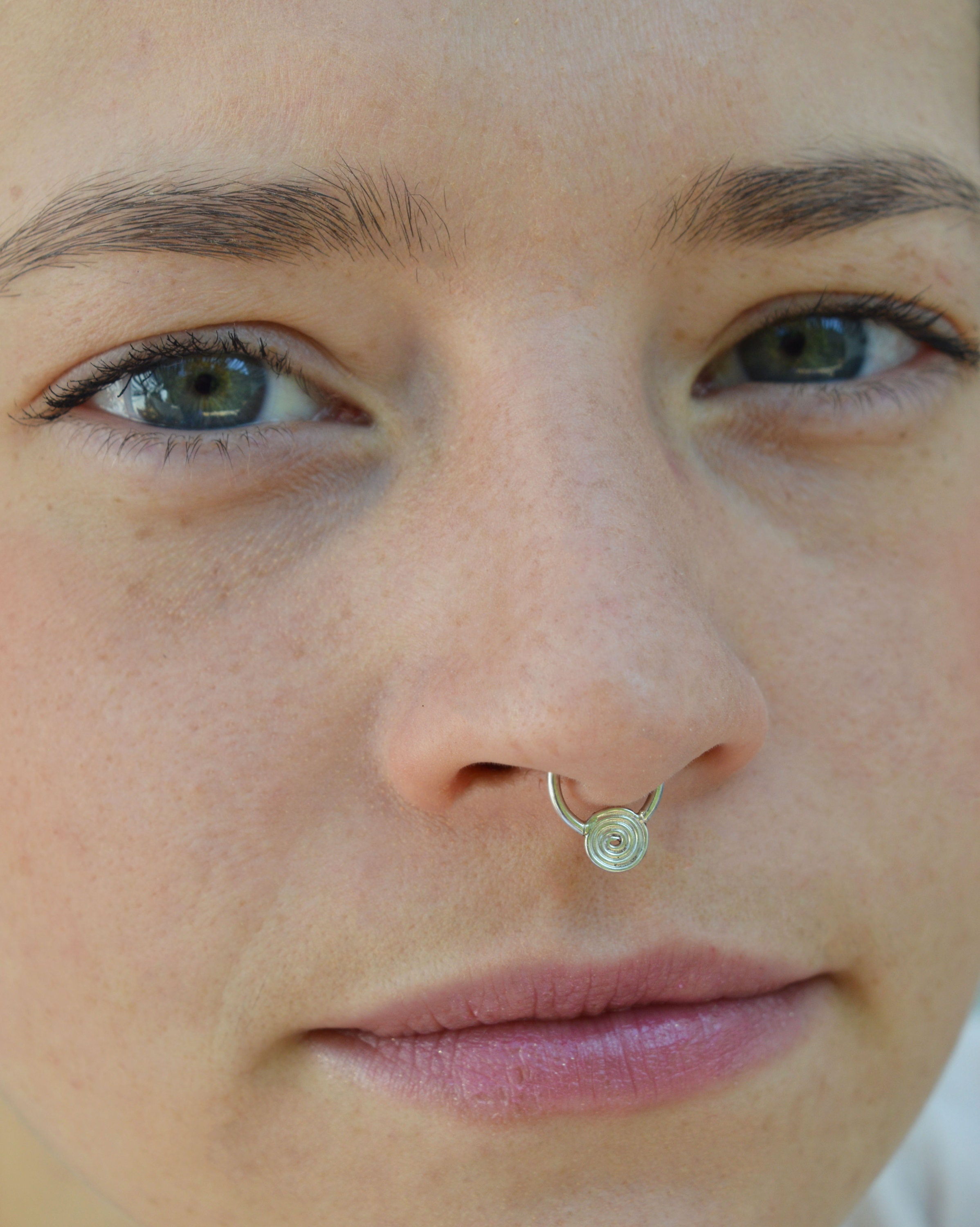 Spiral Septum, Silver Septum, Septum Piercing, Septum Ring, Spiral ...