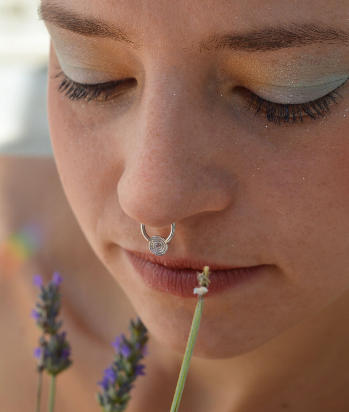 Spiral Septum, Silver Septum, Septum Piercing, Septum Ring, Spiral ...