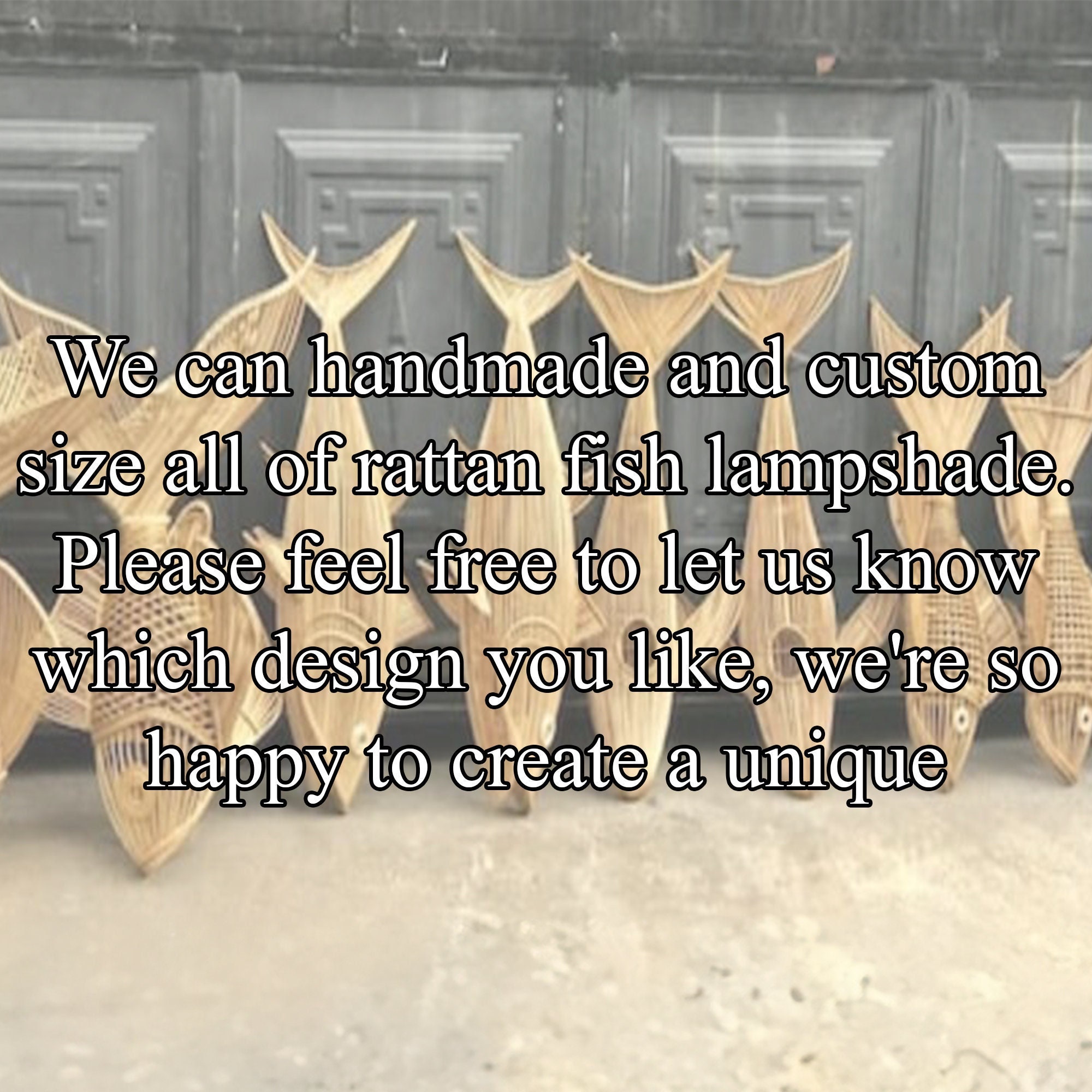 Fish Pendant Light Rattan Chandelier Lighting Hanging Lamp Modern ...