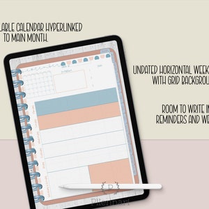 Undated Monthly Goodnotes Planner, iPad Planner, Weekly Notability ...