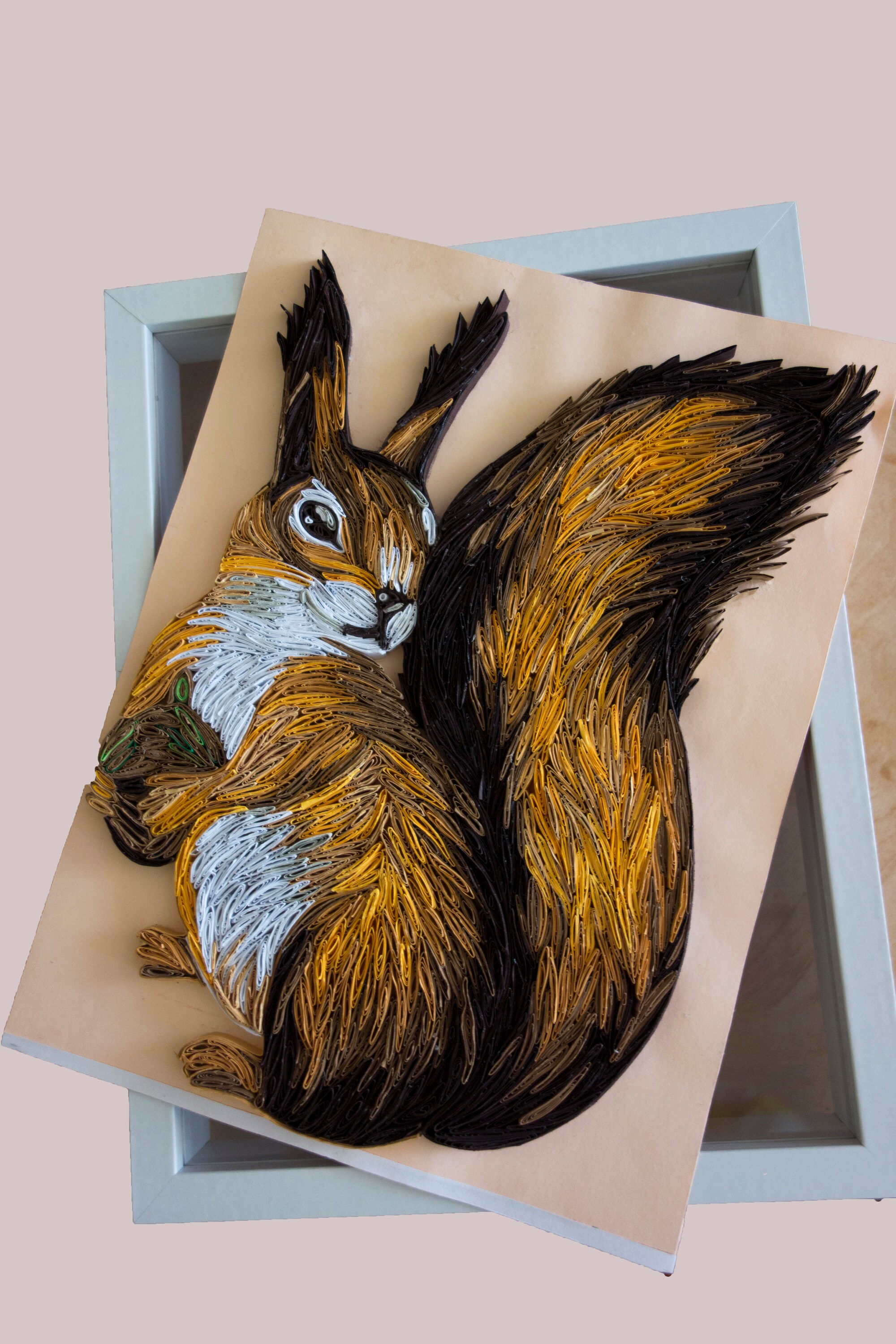 Quilling 3D Squirrel Art - Etsy