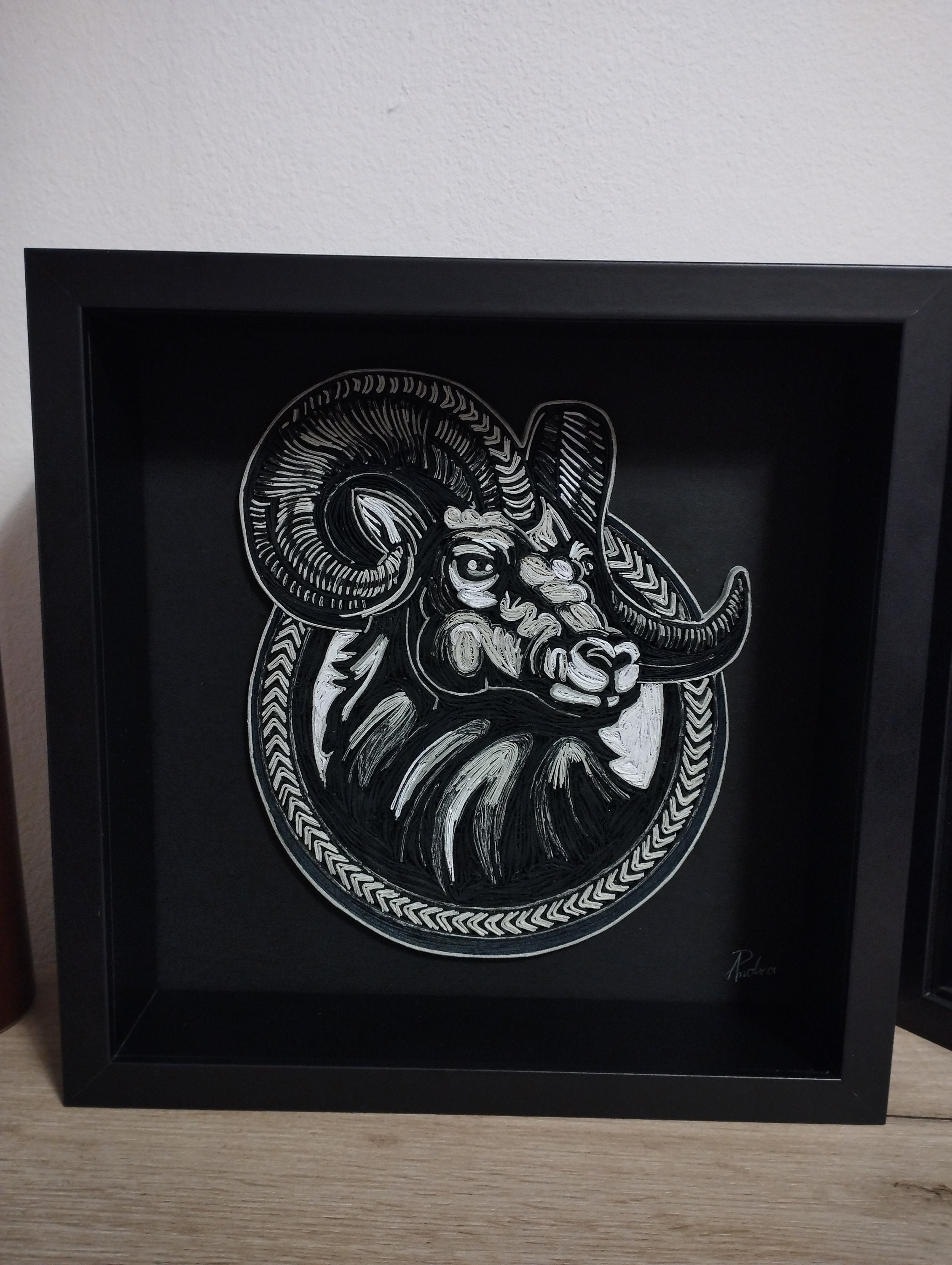 Aries Quilling Art/zodiac 3D Art - Etsy