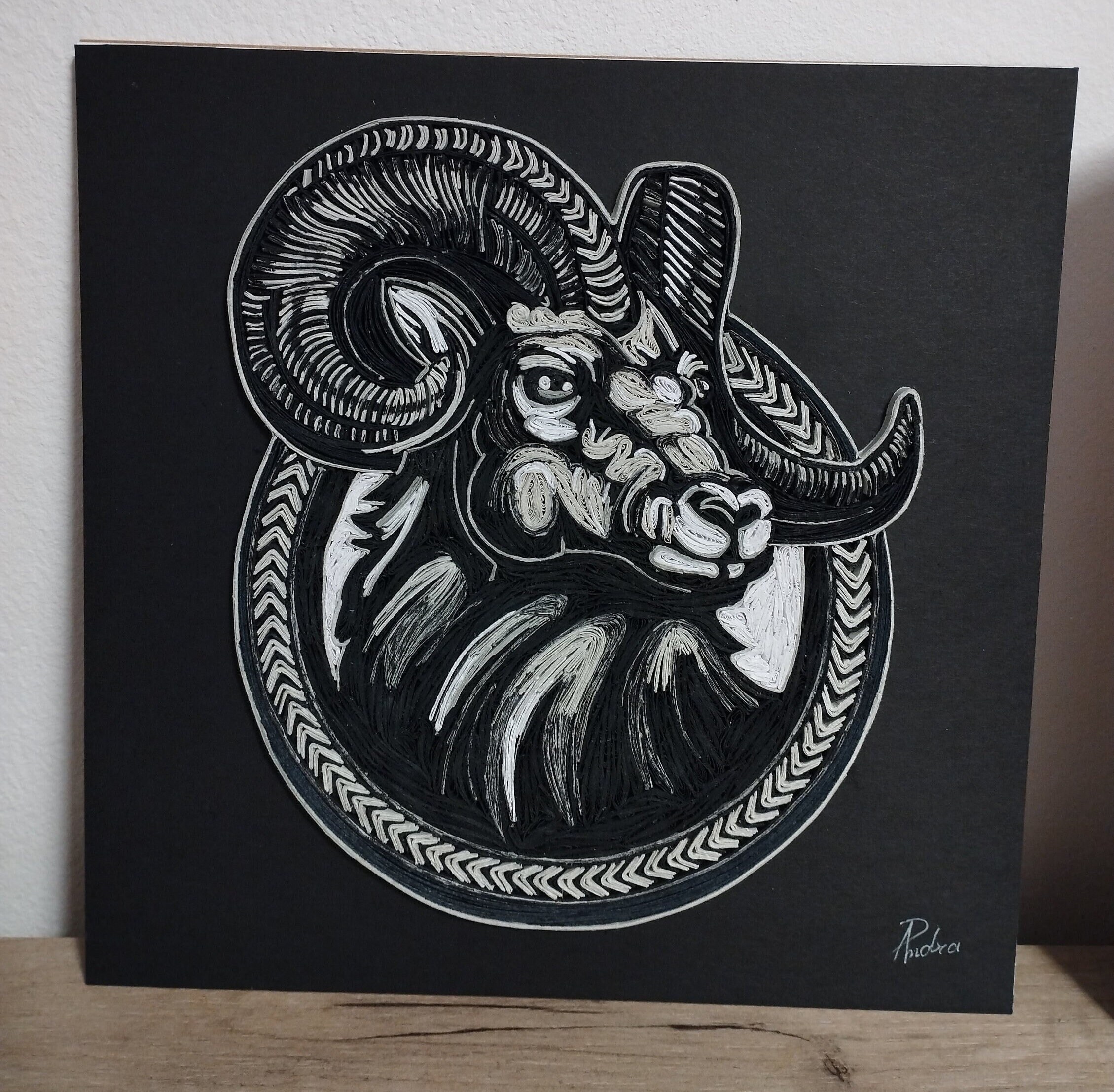 Aries Quilling Art/zodiac 3D Art - Etsy