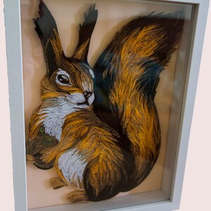 Quilling 3D Squirrel Art - Etsy