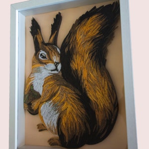 Quilling 3D Squirrel Art - Etsy