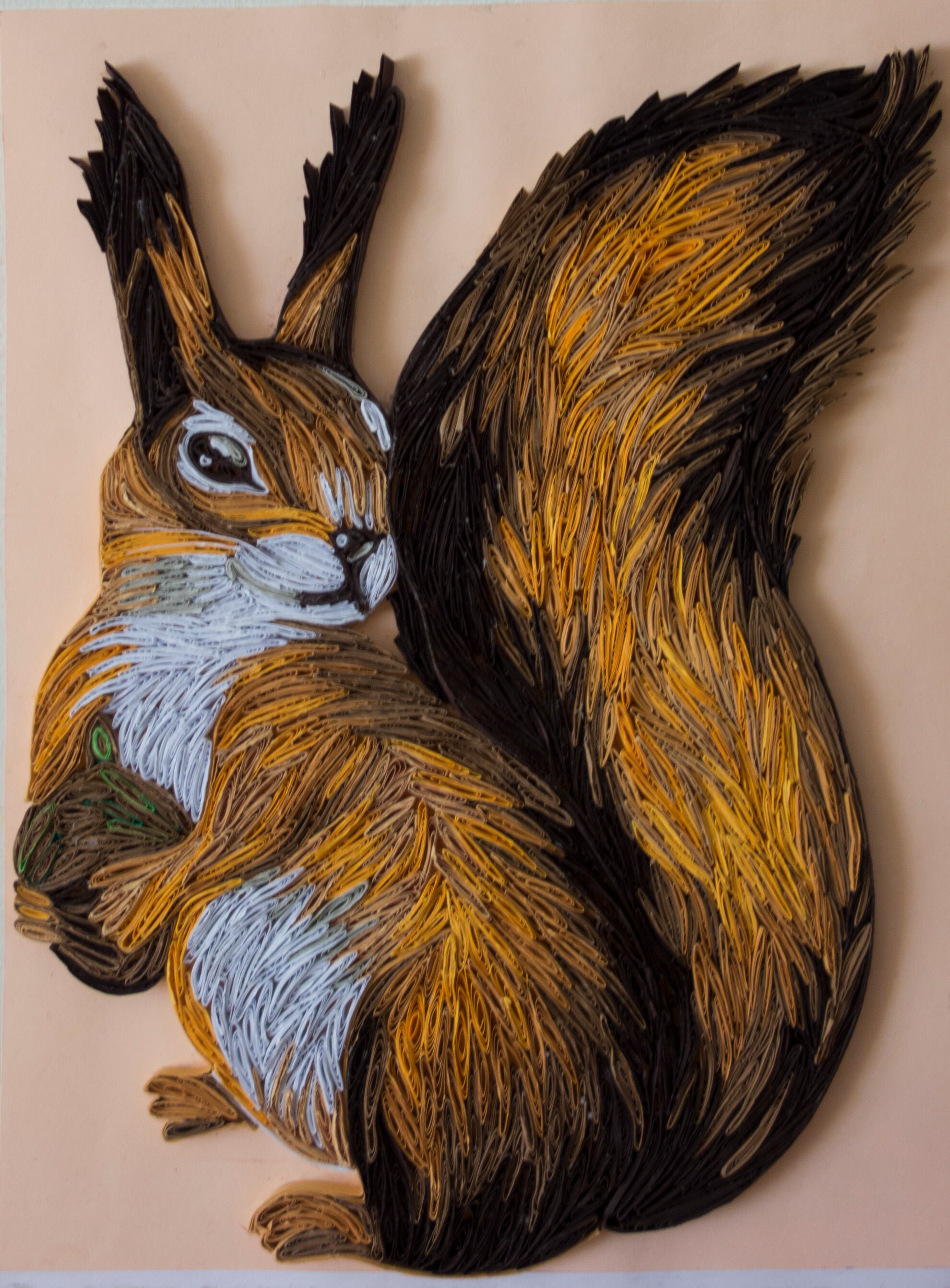 Quilling 3D Squirrel Art - Etsy