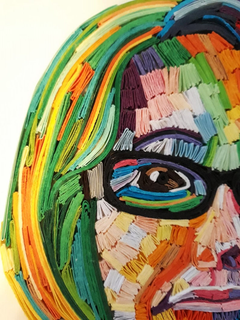 3D Custom Colorful Portrait Quilling Art - Etsy