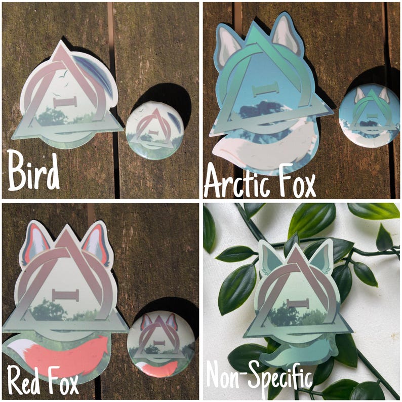 Therian otherkin Sticker & Pins: Handgemachte wasserfeste Theriotypie ...