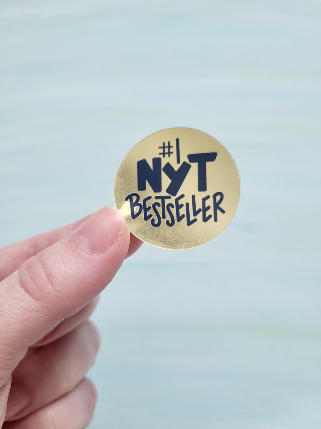 Gold New York Times Bestseller Sticker, Metallic Foil NYT Decal, Shiny ...