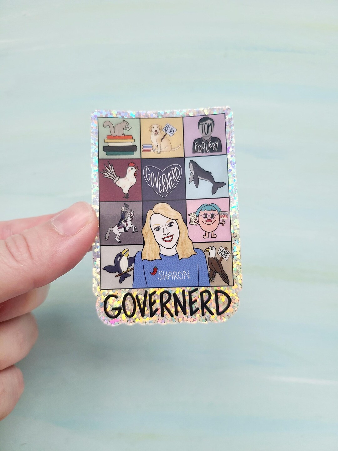 Glitter Governerd Era Vinyl Sticker, Colorful Governerds Adhesive ...