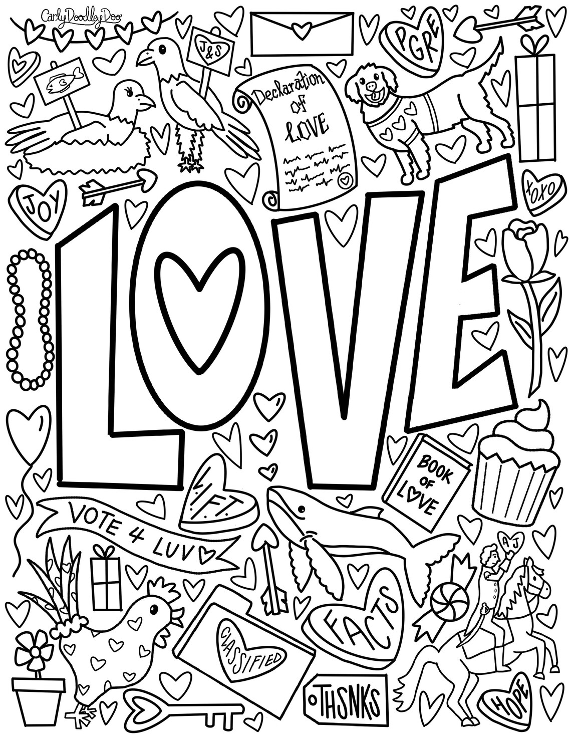 Valentines Governerd Digital Coloring Page Galentines - Etsy