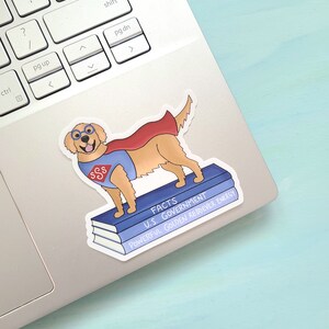 Superhero Sharon Says so Dog, Powerful Golden Retriever Energy Decal ...