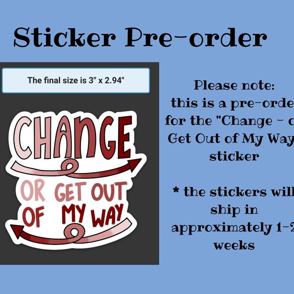 Get Out of My Way - Etsy