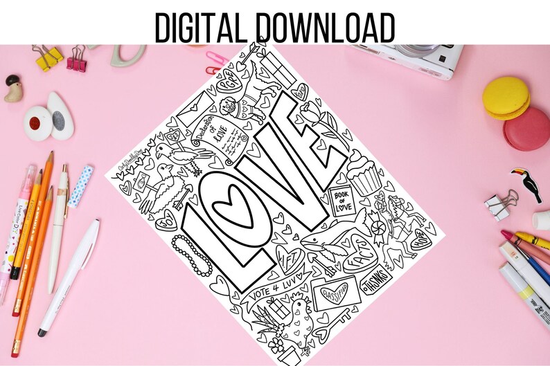 Valentines Governerd Digital Coloring Page Galentines - Etsy