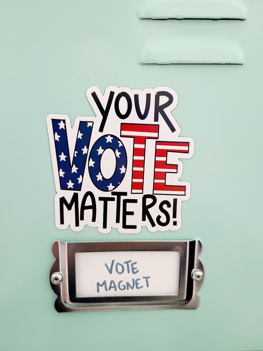 Your Vote Matters Refrigerator Magnet, Red, White, & Blue Magnetic Car ...