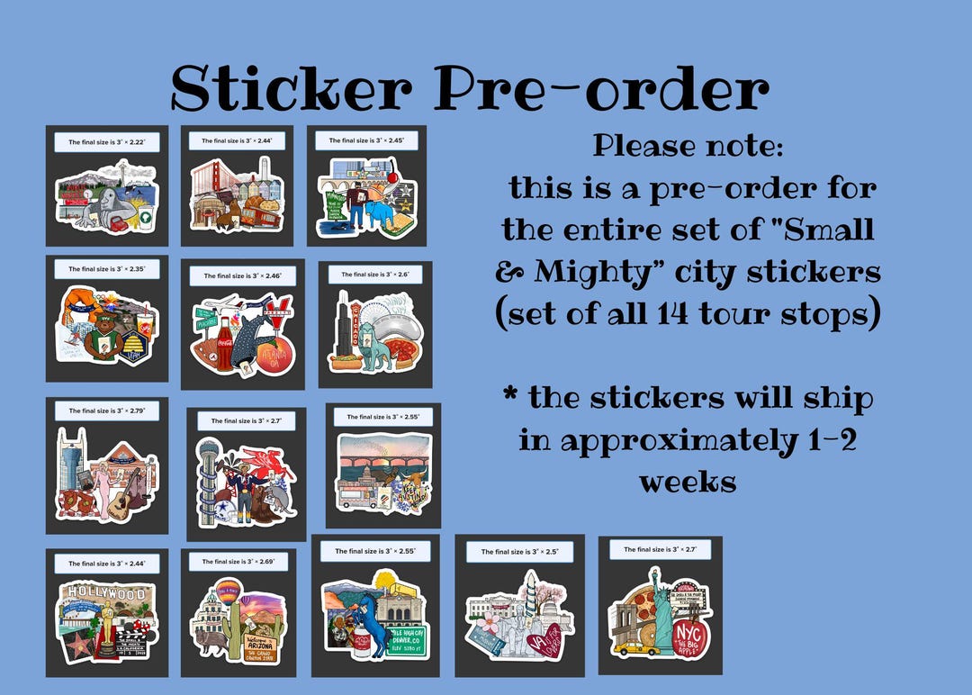PRE-ORDER Small & Mighty Sticker Bundle - Etsy