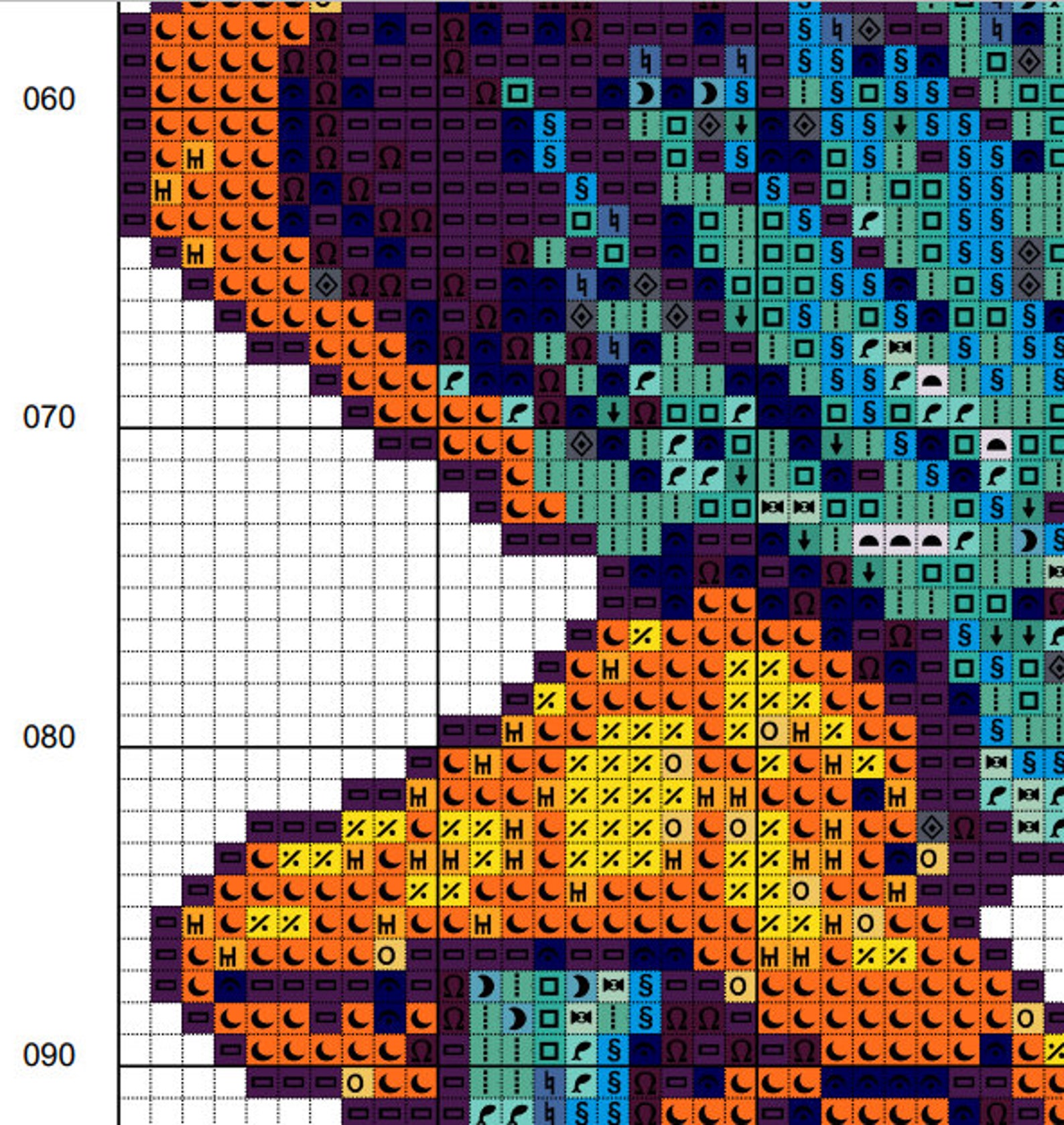 Trippy Cross Stitch Pattern,mushroom Cross Stitch Pattern, Hippie Cross ...