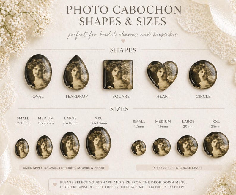 Custom Photo Glass Dome Cabochon: DIY Bridal Bouquet Charm Insert - Etsy