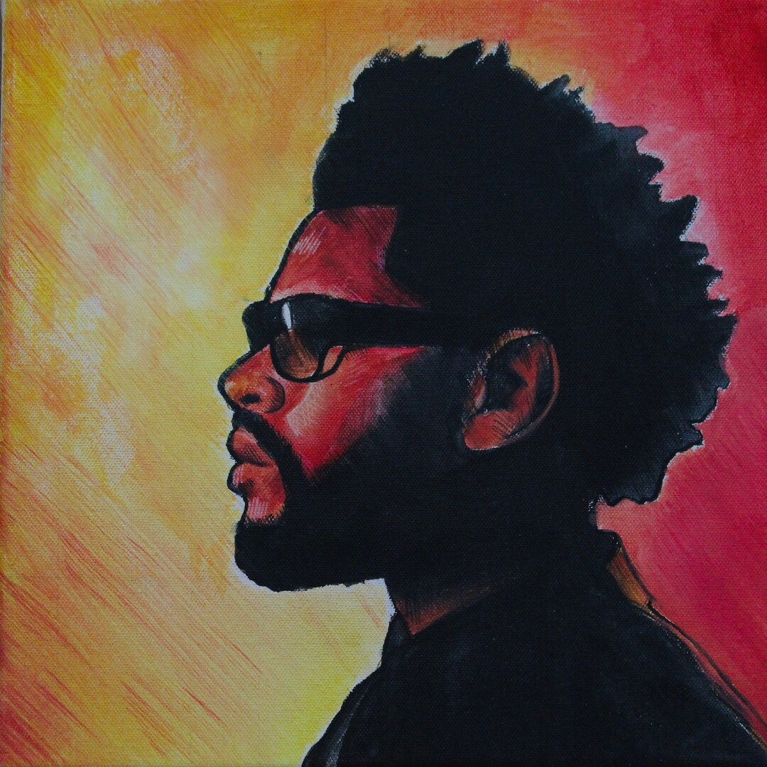 THE WEEKND "upon Us..." ORIGINAL Canvas Gouache Painting 1/1 - Etsy