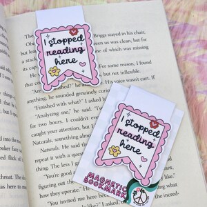 Stopped Reading Here Bookmark - Laminated Magnetic Page Marker - Great ...